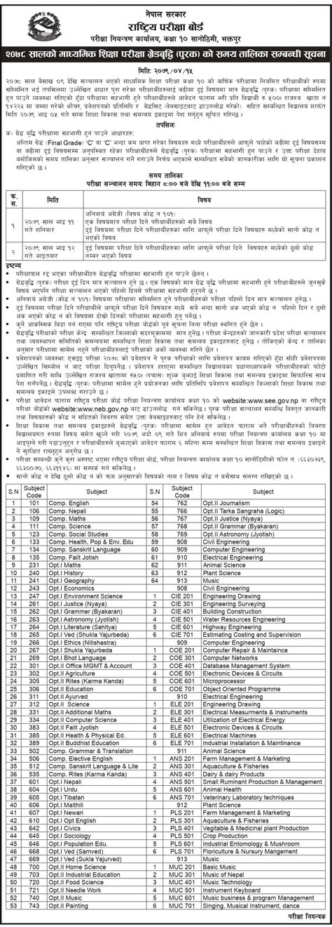 SEE 2078 Grade Increment Exam NEB Edusanjal