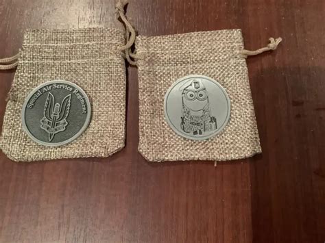 Original Australian Army Sas Challenge Coin Brilliant Minions New Eur