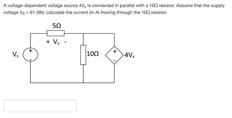 Solved A Voltage Dependent Voltage Source 4Vx Is Connected Chegg