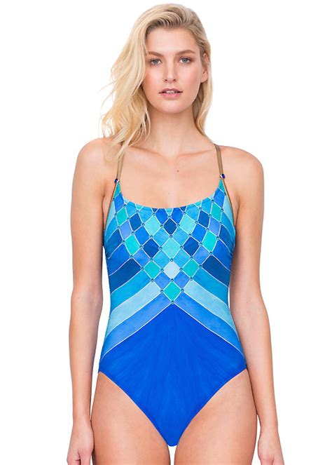 Gottex Belle Fleur Mastectomy High Neck Swimsuit Uk Swimwear
