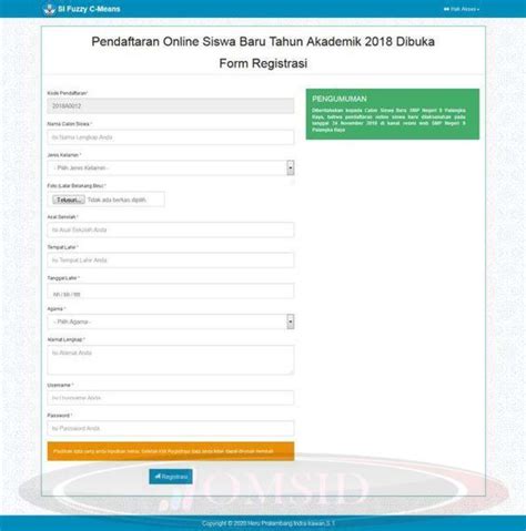 Jual Sistem Informasi Pembagian Kelas Siswa Baru Metode Fuzzy C Means