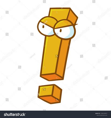 Funny Cute Exclamation Mark Character Stock Vector Royalty Free Shutterstock