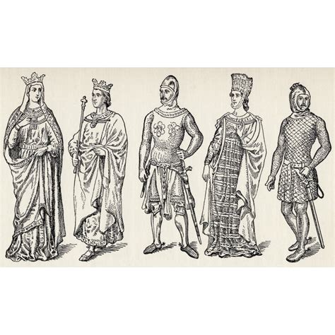 Posterazzi Costumes Of The Thirteenth Century Spanish Kings And Nobles