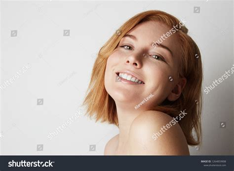 Profile Portrait Beauty Female Redhead Model Stock Photo