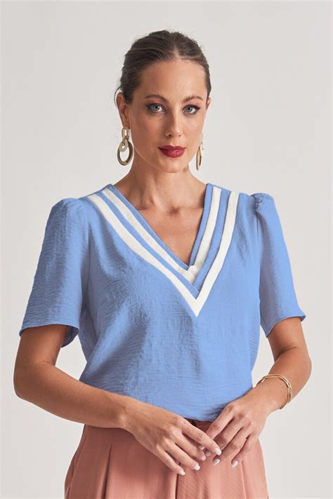 BLUSA MAMMA GLACE UNA AZUL