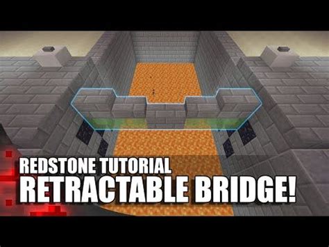 Minecraft Working Retractable Bridge Minecraft Construction Minecraft Designs Minecraft