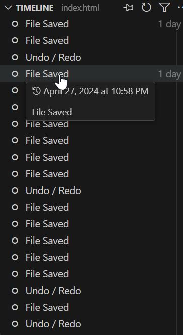 How To Use The VS Code Timeline To Recover A File Navigating Changes Between Commits