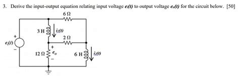 Solved Derive The Input Output Equation Relating Input Chegg