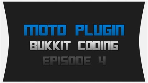 Bukkit Coding ~ Episode 4 Motd Plugin Youtube