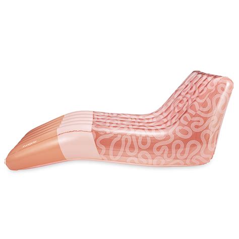 Funsicle Pink Squiggle Chaiser Lounge Inflatable Pool Float Adults Unisex