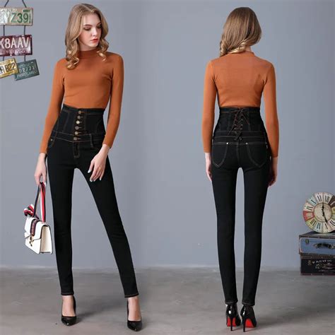 2017 New Pattern Arrival High Waist Woman Thin Big Size Single Breasted