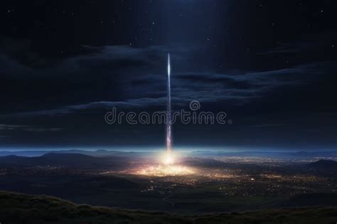 Launch Of A Ballistic Missile Generative Ai Stock Image Image Of