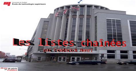 Ppt Quest Ce Quune Liste Chainée Une Liste Chaînée Est Une