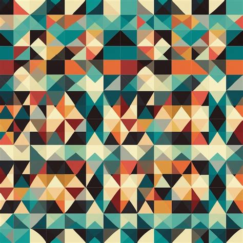 Premium Photo A Colorful Pattern With A Triangle Pattern
