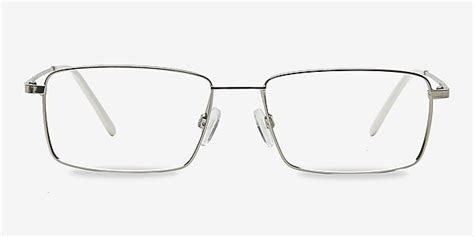 Falcon Rectangle Silver Full Rim Eyeglasses Eyebuydirect