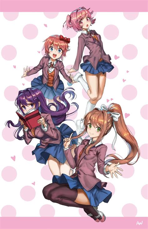 Doki Doki Literature Club Personajes De Anime Dibujos Arte De