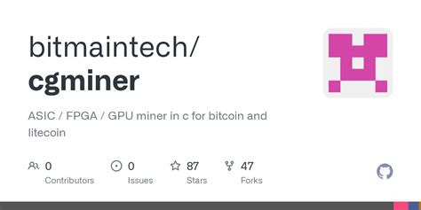 Github Bitmaintechcgminer Asic Fpga Gpu Miner In C For Bitcoin And Litecoin