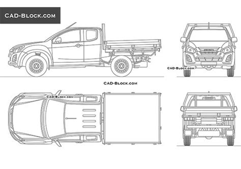 Isuzu D Max Double Cab D AutoCAD Model