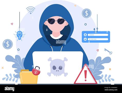 Hacker Using Computer Server To Activity Hacked Database Network