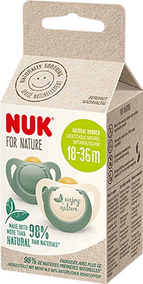 NUK For Nature smoczek lateksowy uspokajający 18 36 m 2 szt Drogeria Rossmann pl