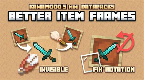 Better Item Frames Minecraft Data Pack