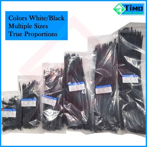 100pcs Nylon Cable Tie Nylon Tie 468101214inch White Black