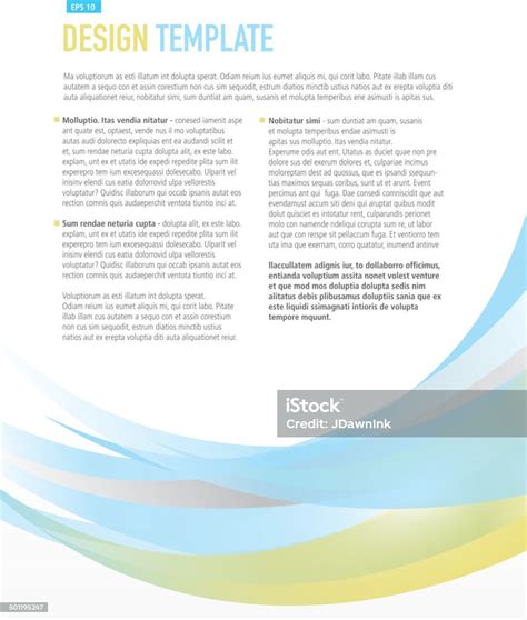Templat Tata Letak Desain Vertikal Dengan Selebaran Sampel Biru Dan