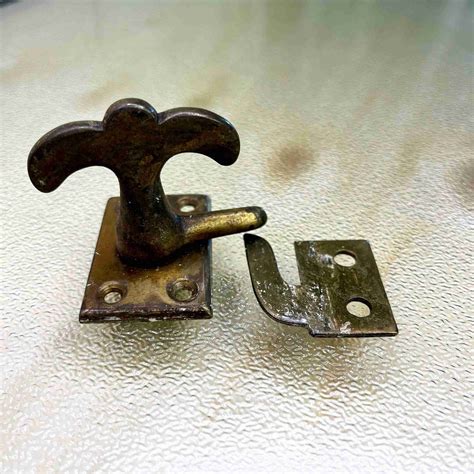 Antique Brass Window Latch Historic House Salvage
