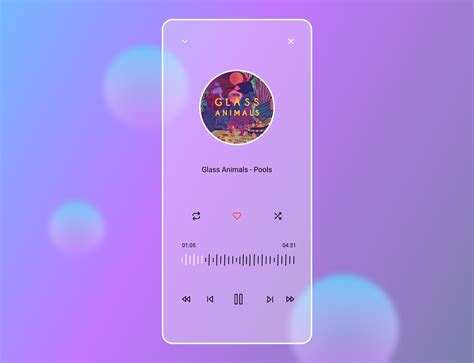 Glassmorphic Music Player On Behance