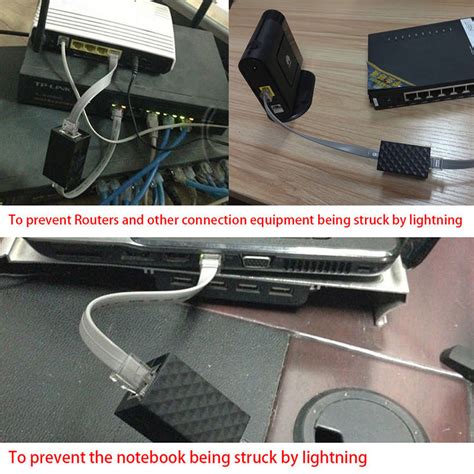 Lightning Arrester RJ Adapter Ethernet Surge Protector Network