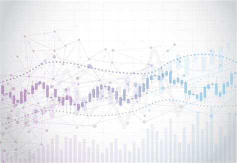 주식 시장의 비즈니스 캔들 스틱 그래프 차트 프리미엄 벡터