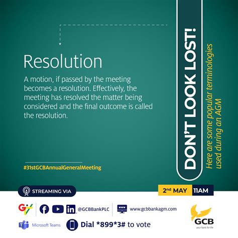Gcb Resolution When A Motion Is Passed At The Agm It Becomes A Resolution — An Official