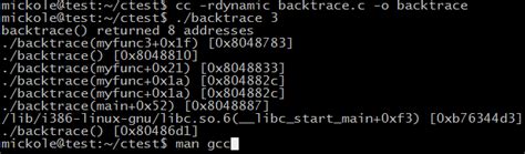 利用backtrace和backtracesymbols函數打印調用棧信息 Jason Note