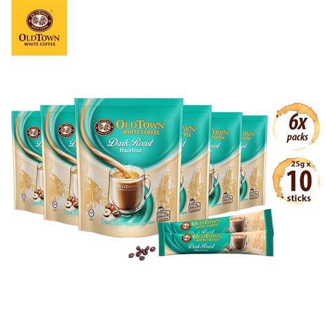 OLDTOWN WHITE COFFEE Dark Roast 3 In 1 Hazelnut Instant Premix White