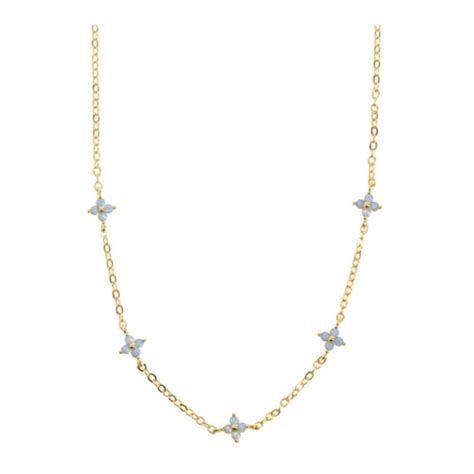 Ilize Blue Flower Necklace Lazada PH