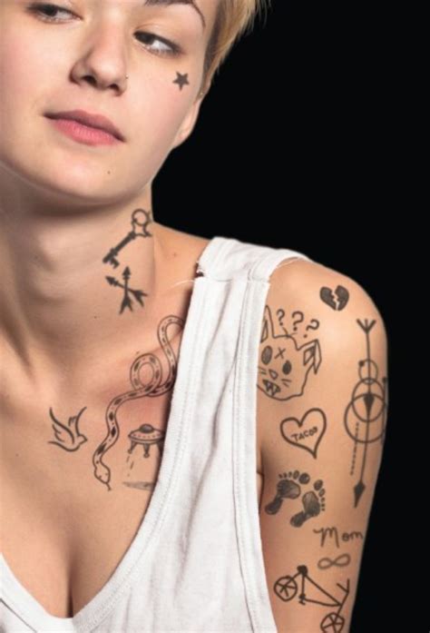 Hipster Character Kit Tinsley Transfers Tattoo For A Week