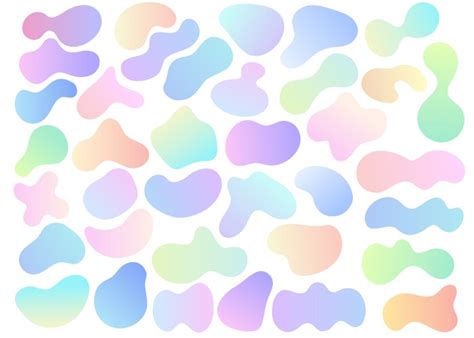 Gradient Liquid Color Abstract Fluid Shapes Vector Image
