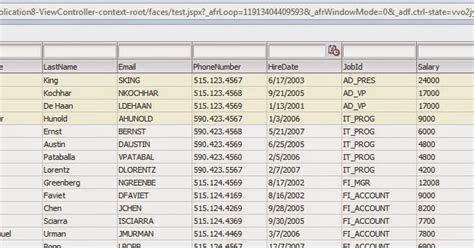export selected rows only in adf table