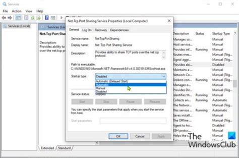 The NET TCP Port Sharing Service Failed To Start On Windows 11