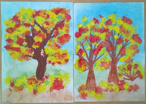 Поэтапное рисование дерева красками 2 класс на тему осень Дельные советы