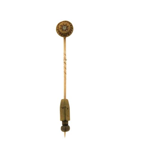 Vintage Gold Diamond Tie Pin J E Allnutt And Son