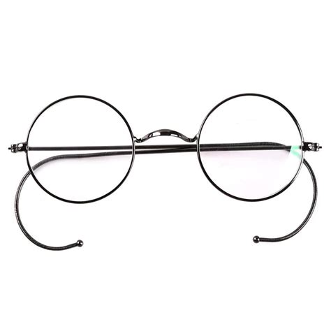 Retro Small Round Wire Rim Glasses Without Nose Pads A2039 Agstum