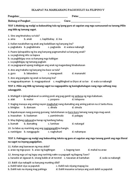 Pt Filipino 5 Q4 Pdf