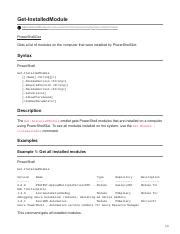 Get Installedmodule Pdf Get Installedmodule Learn Microsoft En Us