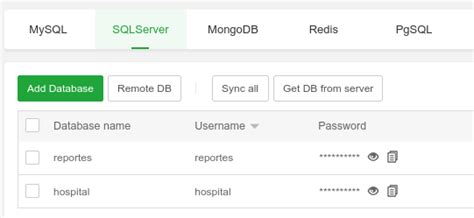 Mssql Databases Aapanel Free Hosting Control Panel One Click Lamp