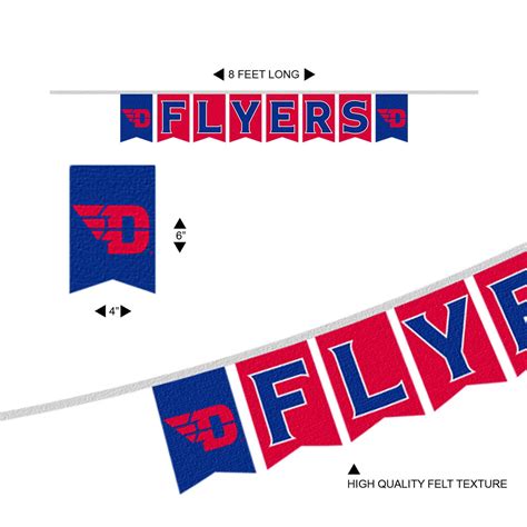 Dayton Flyers Banner String Pennant Flags State Street Products