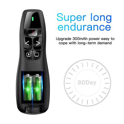 R400 Wireless Presentation Remote 2 4 Ghz Usb Receiver Red Laser Pointer 15 Meter Operating