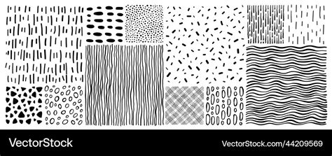 Different Types Of Hatching Patterns Royalty Free Vector