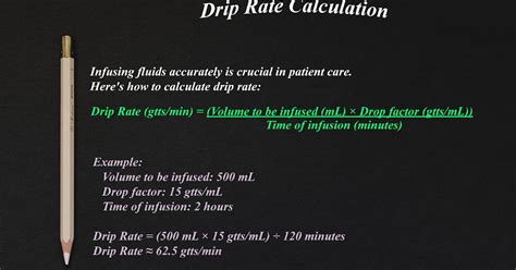 DRIP RATE CALCULATION