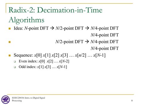 Lec08 Computation Of Dft Pdf